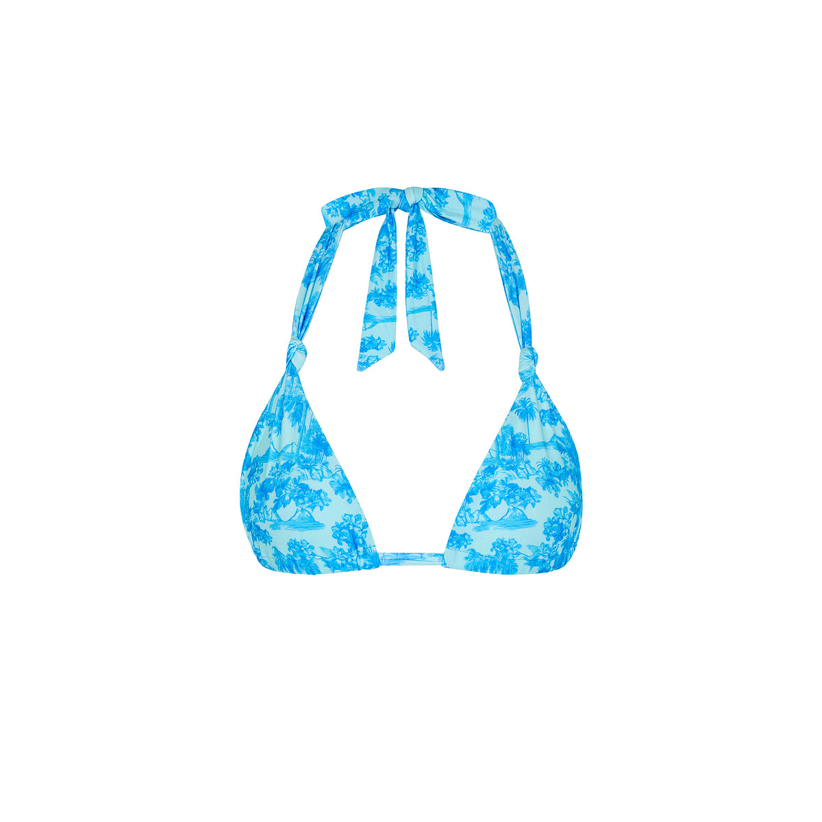 Kulani Kinis Soft Knot Halter Bikini Top - Ocean Paradise (Hibiscus St ...